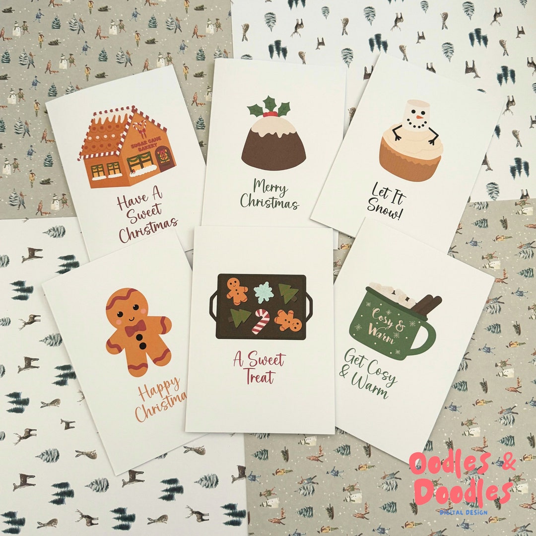Christmas Cards Cosy Christmas Bakery Cards Single Cards 6 Card Pack ...