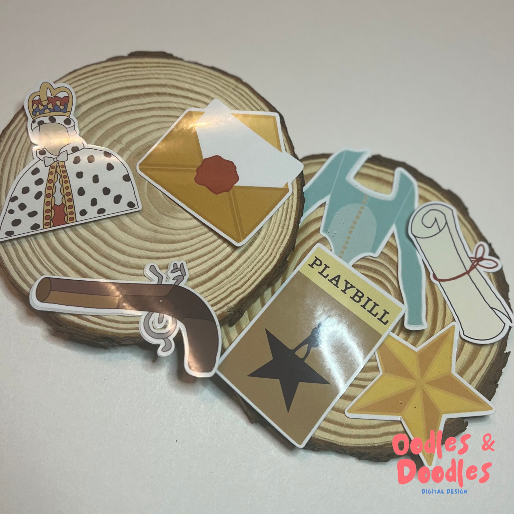 Hamilton Inspired Sticker Pack Musical-themed Gift Gift Laminated ...