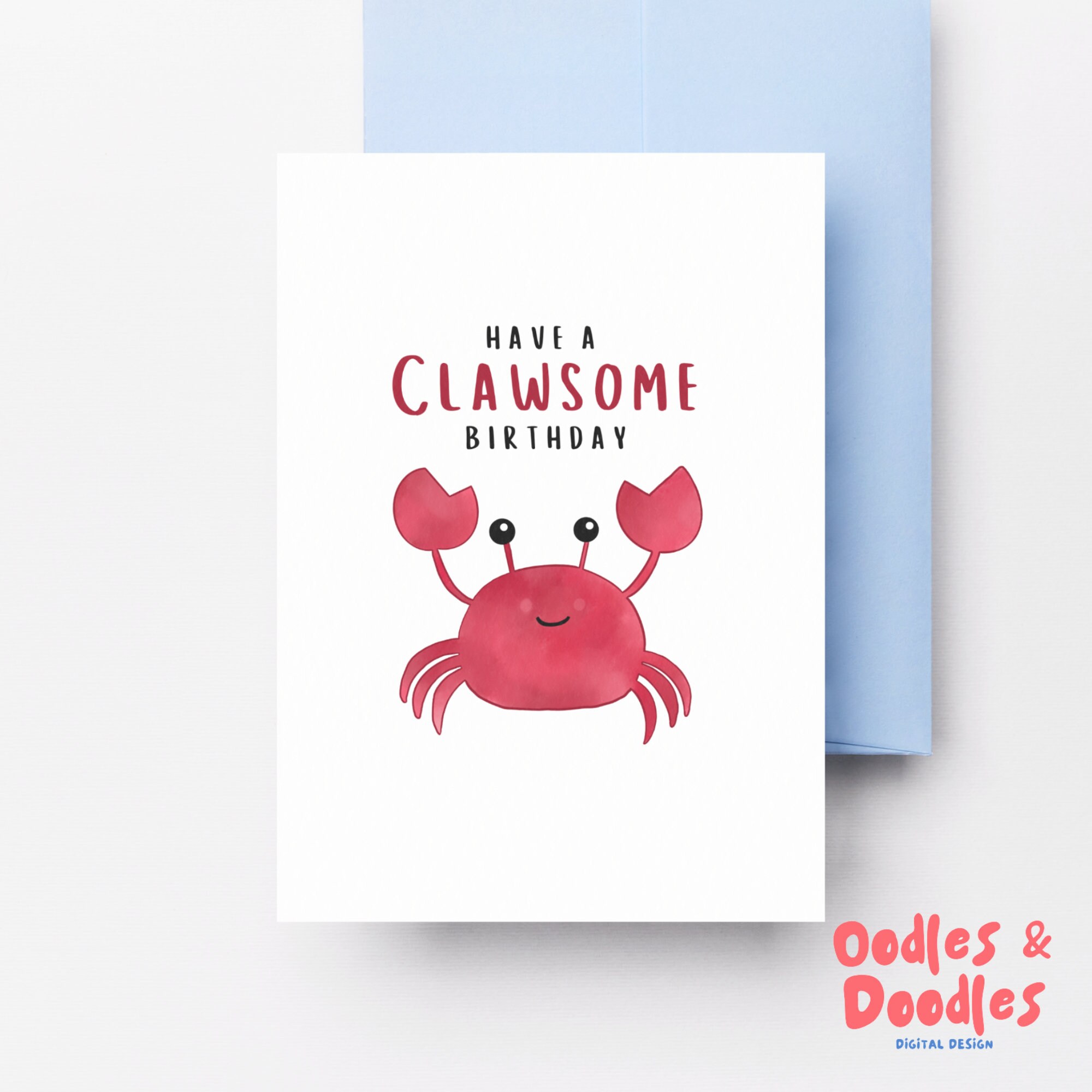 Have a Clawsome Birthday Birthday Card Crab Birthday Card Funny ...