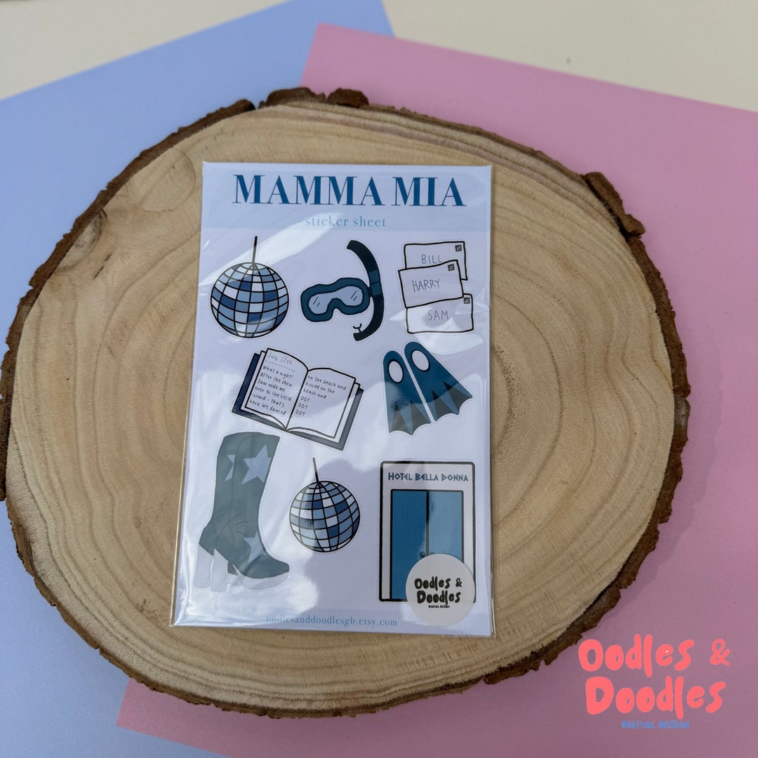 Mamma Mia Inspired Sticker Sheets Musical-themed Gift Stickers Musical ...
