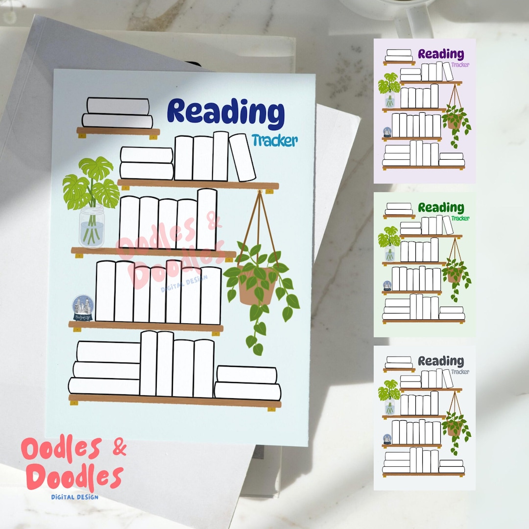 Reading Tracker Bookshelf Reading Tracker Bookmark Reading Goal Tracker ...