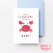 Personalised Crab Birthday Card Crab Birthday Card Funny Birthday Card ...