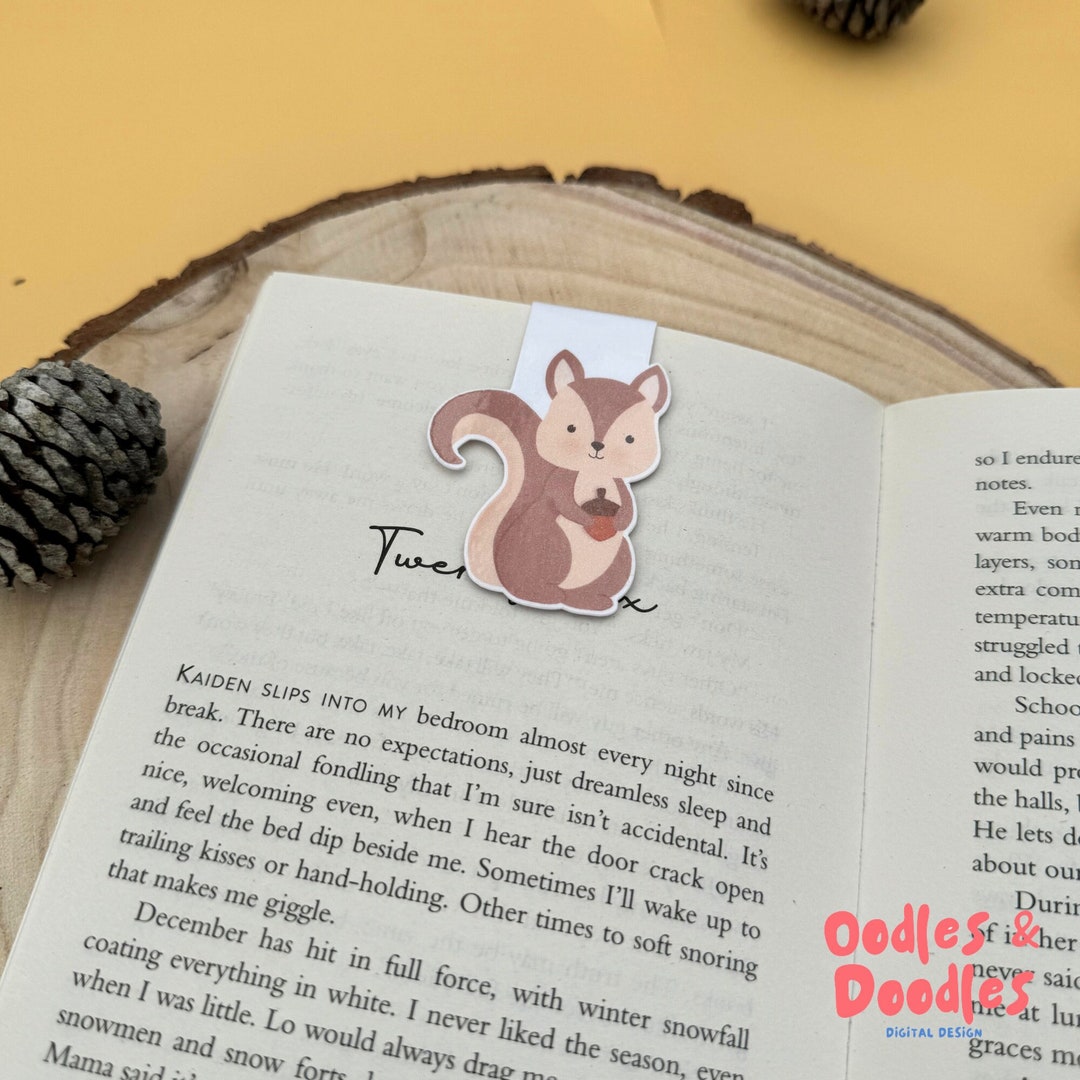 Squirrel Magnetic Bookmark: Autumn Woodland Illustration - Etsy