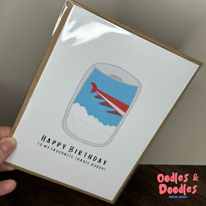 Travel Themed Birthday Card | 'happy Birthday to My Favourite Travel ...
