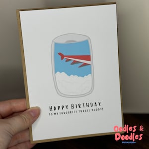 Travel Themed Birthday Card | 'happy Birthday to My Favourite Travel ...