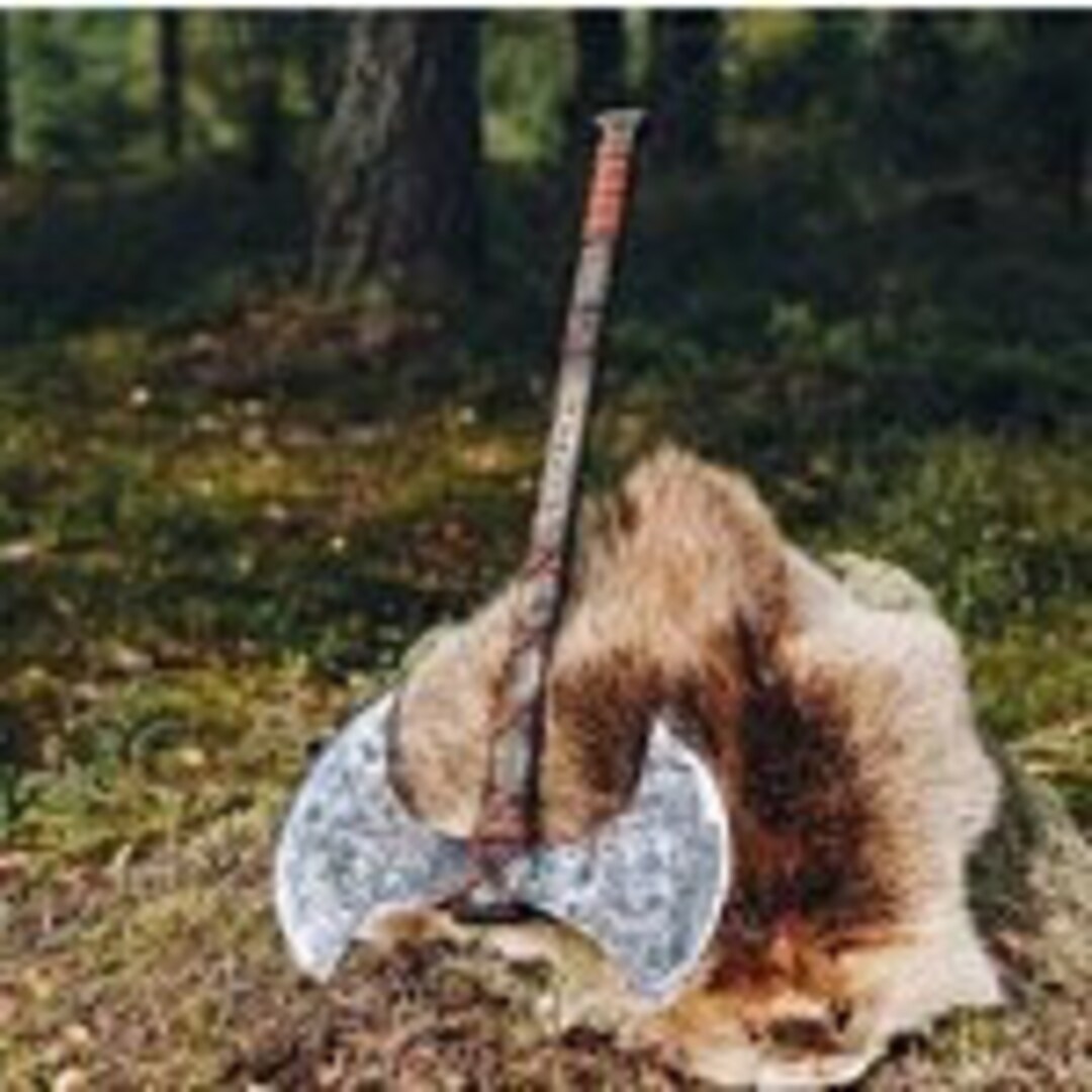 Beautiful Double Edge Runes Axe Custom Listing for Katy Fay. - Etsy