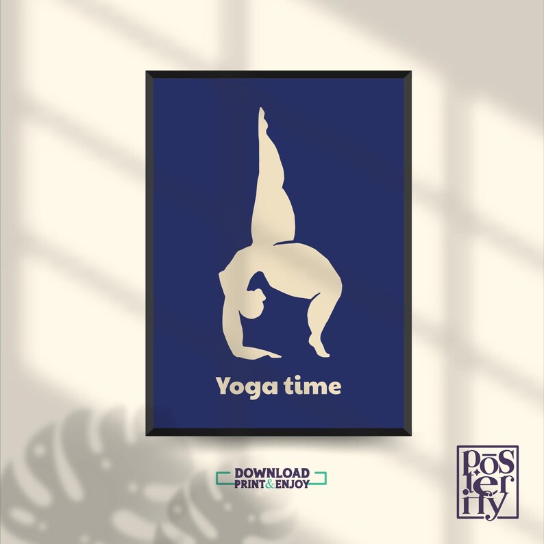 Yoga Art Print Set, Motivational Yoga Poses Wall Art, Self-love and ...