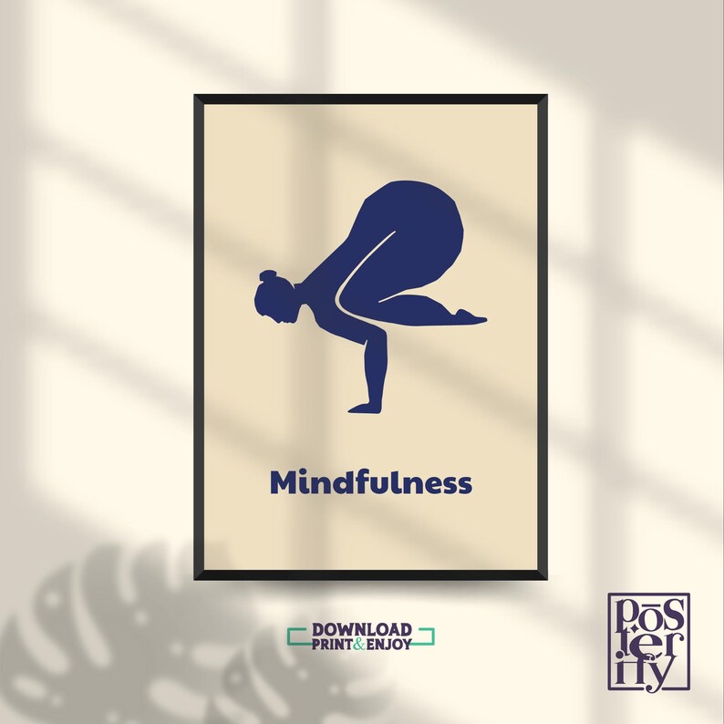 Yoga Art Print Set, Motivational Yoga Poses Wall Art, Self-love and ...