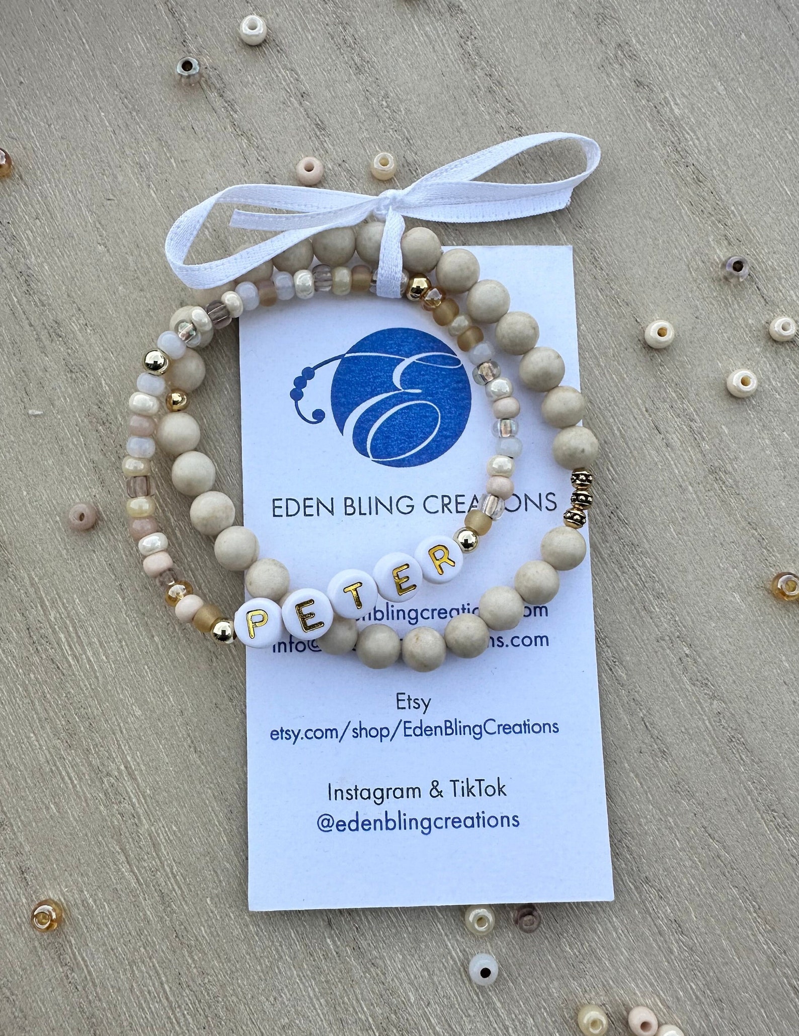 Memorial Name Bracelet Set, A Tribute to Your Loved One, Remembrance ...