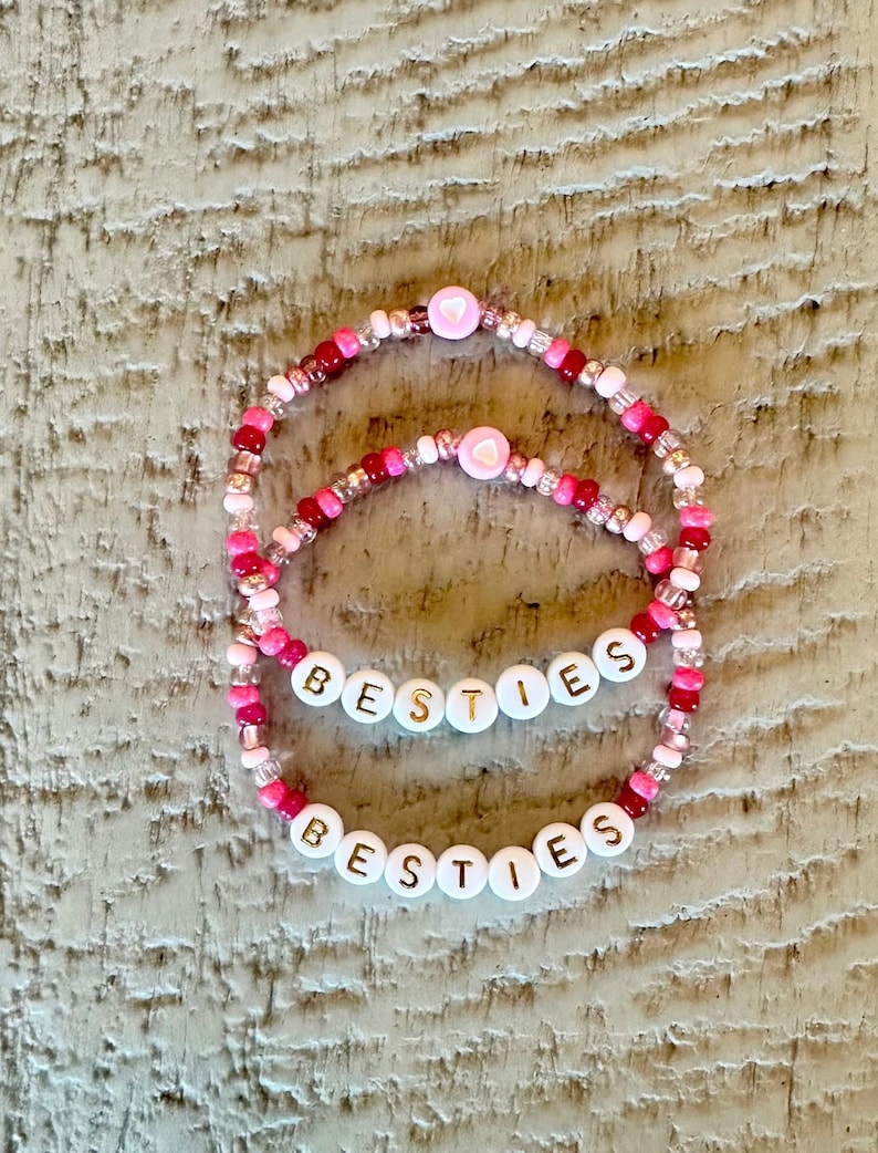 Besties Friendship Bracelets, Friendship Bracelets for 2, Galentines ...