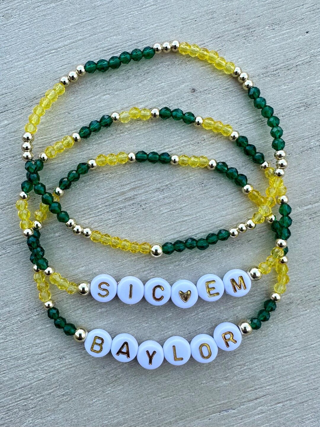 Gold College Bracelet Game Day College Decision Jewelry March Madness ...