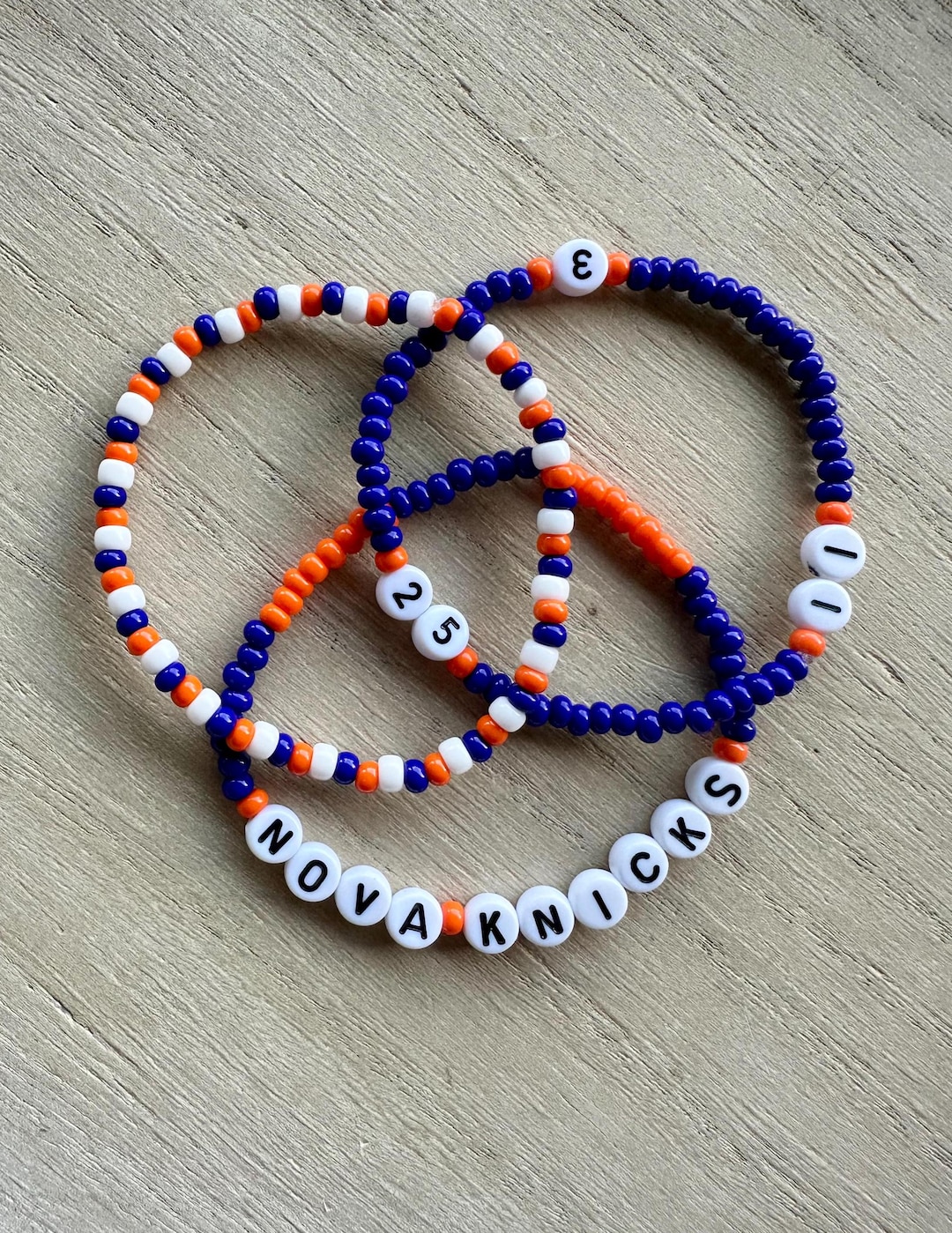 Nova Knicks Bracelet New York Knicks Villanova Jewelry Blue and Orange ...