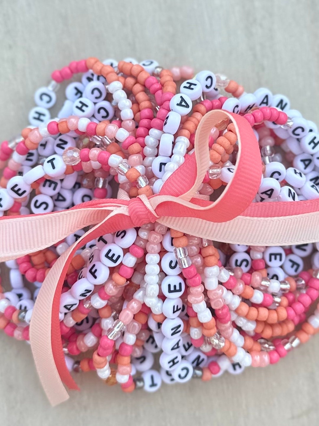 Custom Group Friendship Bracelets, Personalized Beaded Bracelets ...