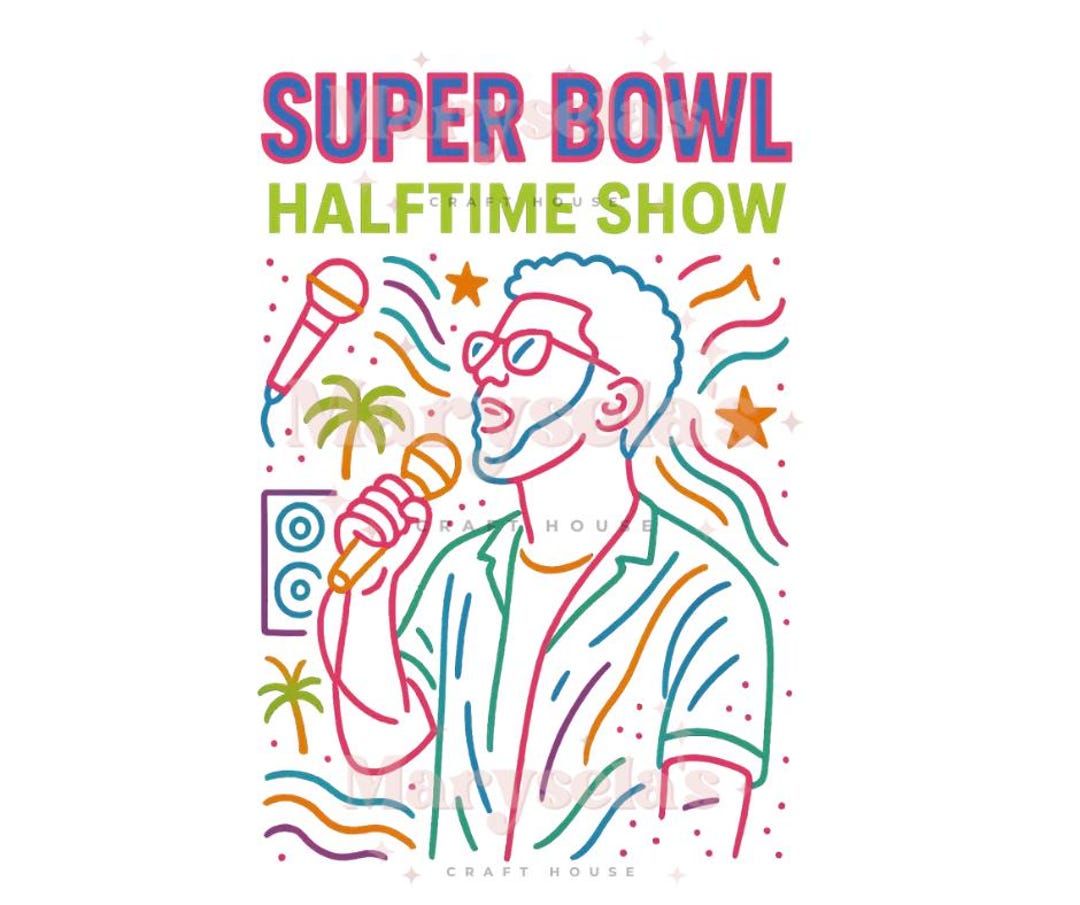 Superbowl Halftime Show Png Cut File, Superbowl Png Cut File, Football ...