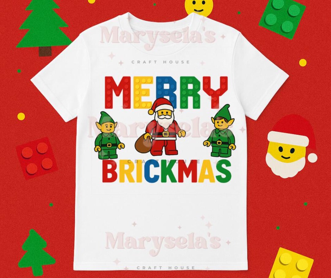 Merry Brickmas Unisex T-shirt, Legoland Shirts, Lego Christmas Shirt ...