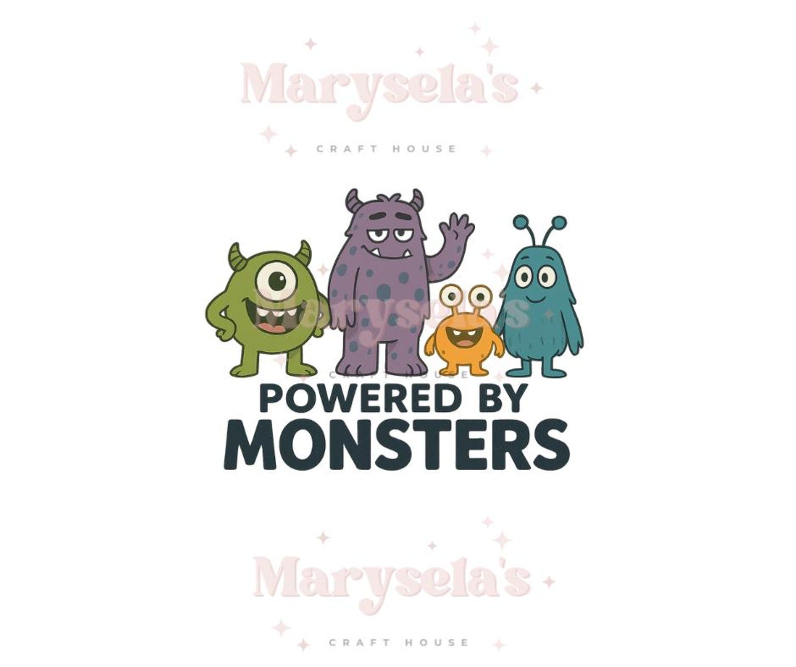Powered by Monsters Png Cut File, Monsters Inc Png Cut File, Disney Png ...
