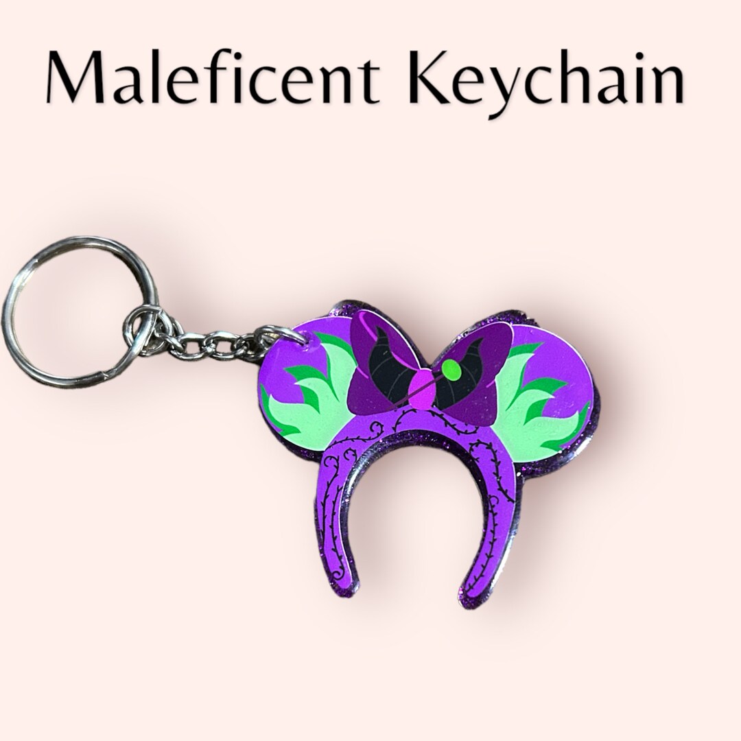 Maleficent Keychain, Disney Keychain, Disney Villain Keychain, Sleeping Beauty - Etsy