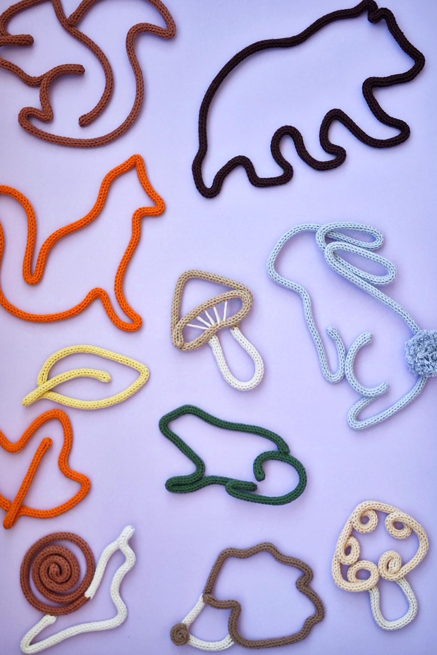 Printable Templates for Knitted Wire Art, Icord Pattern for Wire Craft ...