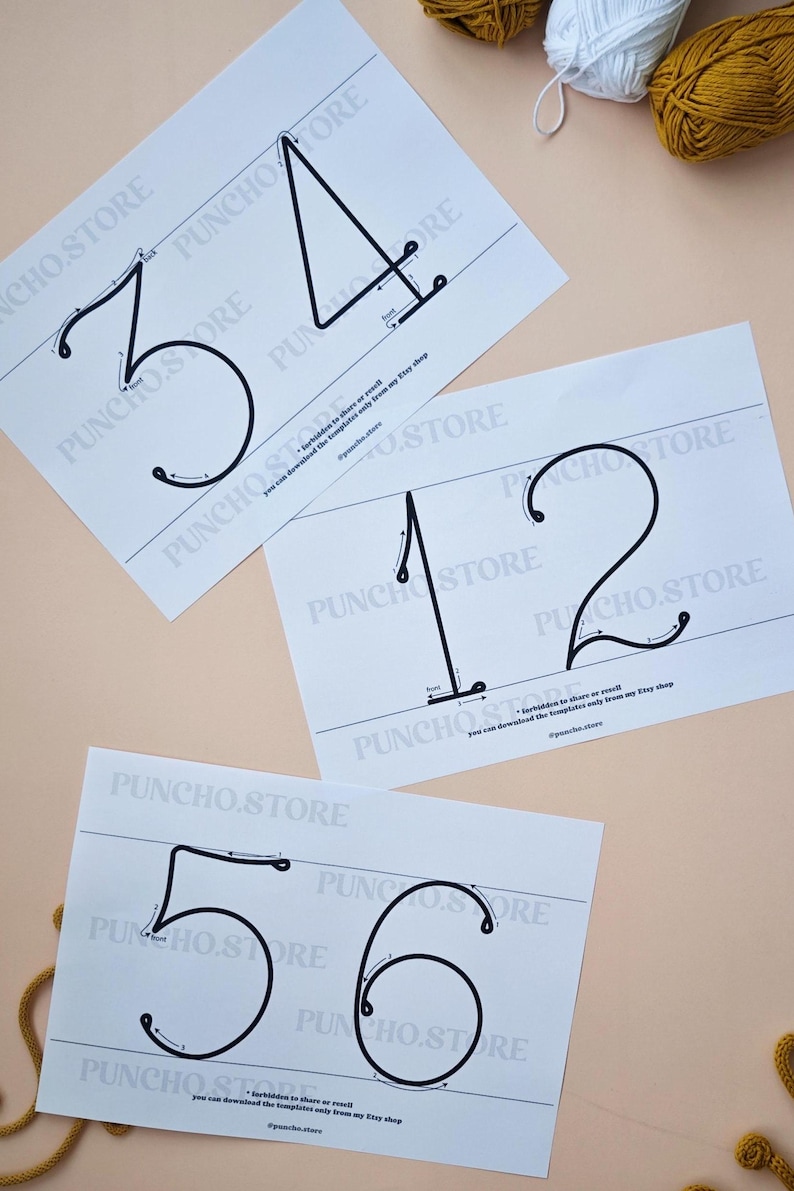 Numbers and Monthly Baby Milestone Marker, Shapes for Bending Wire Art ...