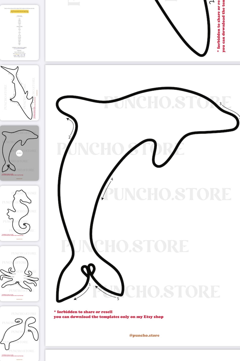 Ocean Life Wire Art Templates, Tricotin Knitting Patterns (digital ...