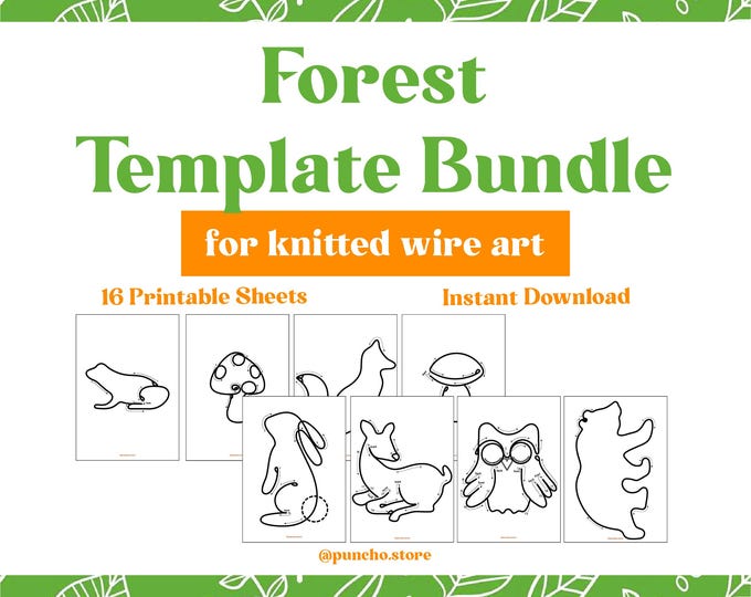 Printable Templates for Knitted Wire Art, Icord Pattern for Wire Craft ...