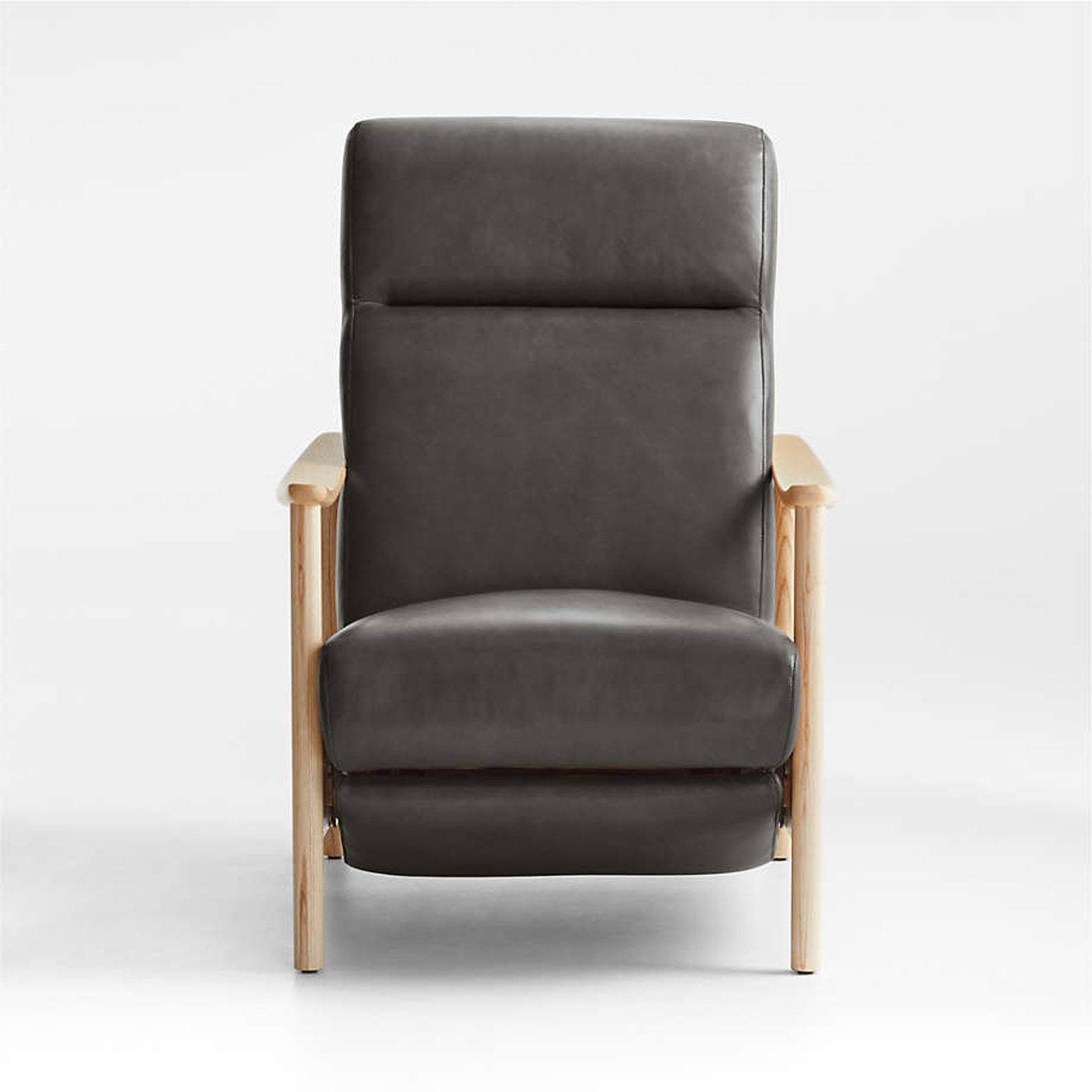 Leather Reclining Chair With Wood Frame - Etsy