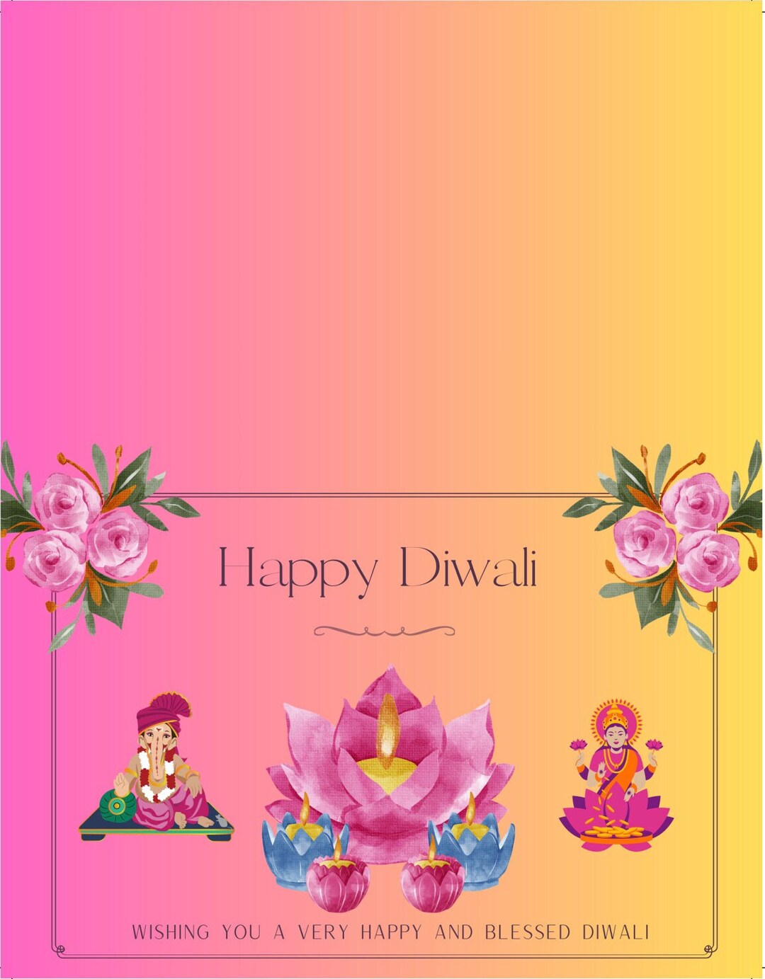 Diwali Card | Diwali | Happy Diwali | Custom Card | Indian Card ...