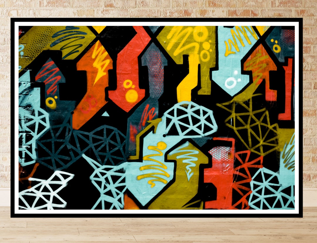 Beautiful Poster Arrow Maze Graffiti Street Art Print | Vintage Wall ...