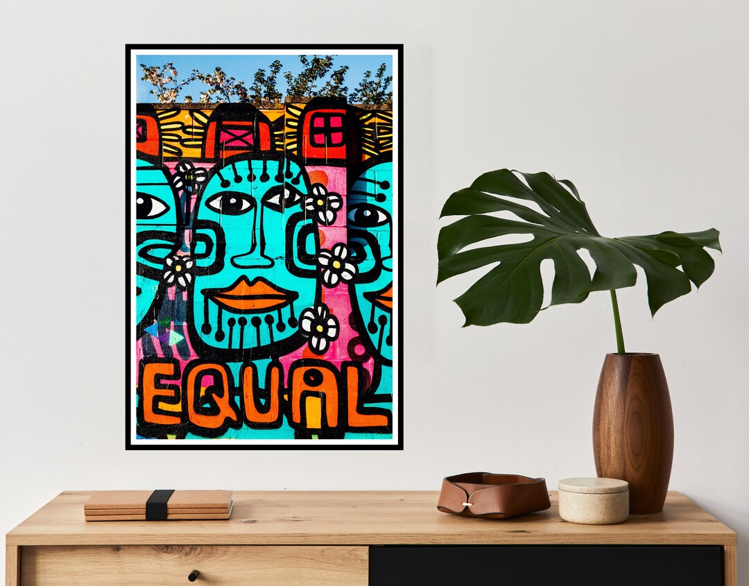 Equal Graffiti Street Art Print: Vintage Style Poster - Etsy
