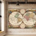 Antique 1680 World Map Print by Werelt Caert Home or Office - Etsy