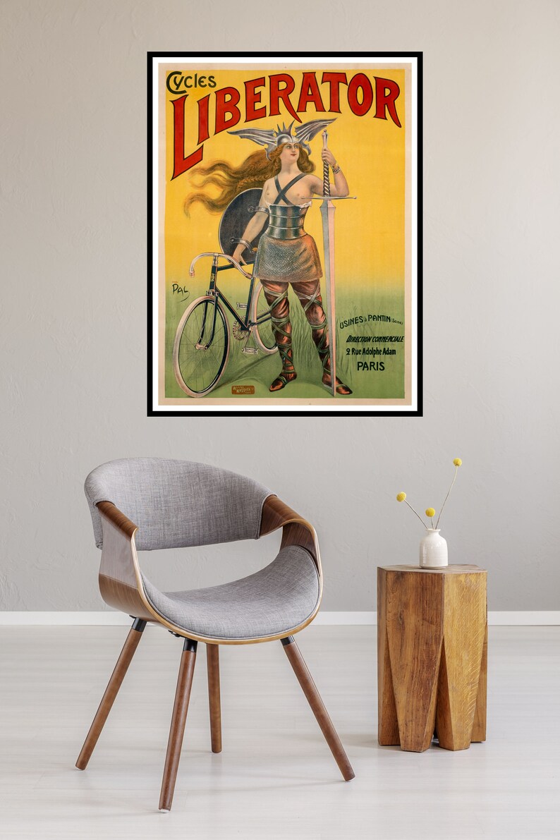 Vintage Liberator Cycles Poster by Jean De Paleologue: 1896 Art Print ...