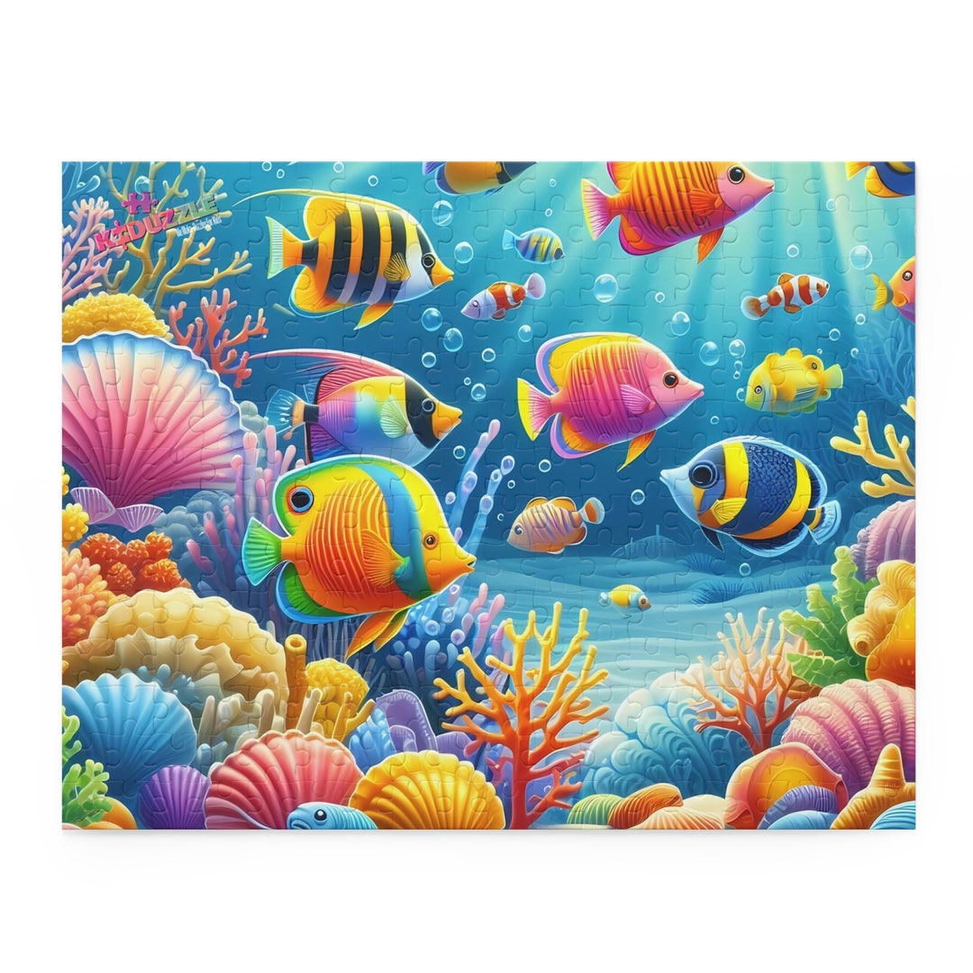 Tropical Reef Delight: Colorful Fish Jigsaw Puzzle 120, 252, 500-piece ...
