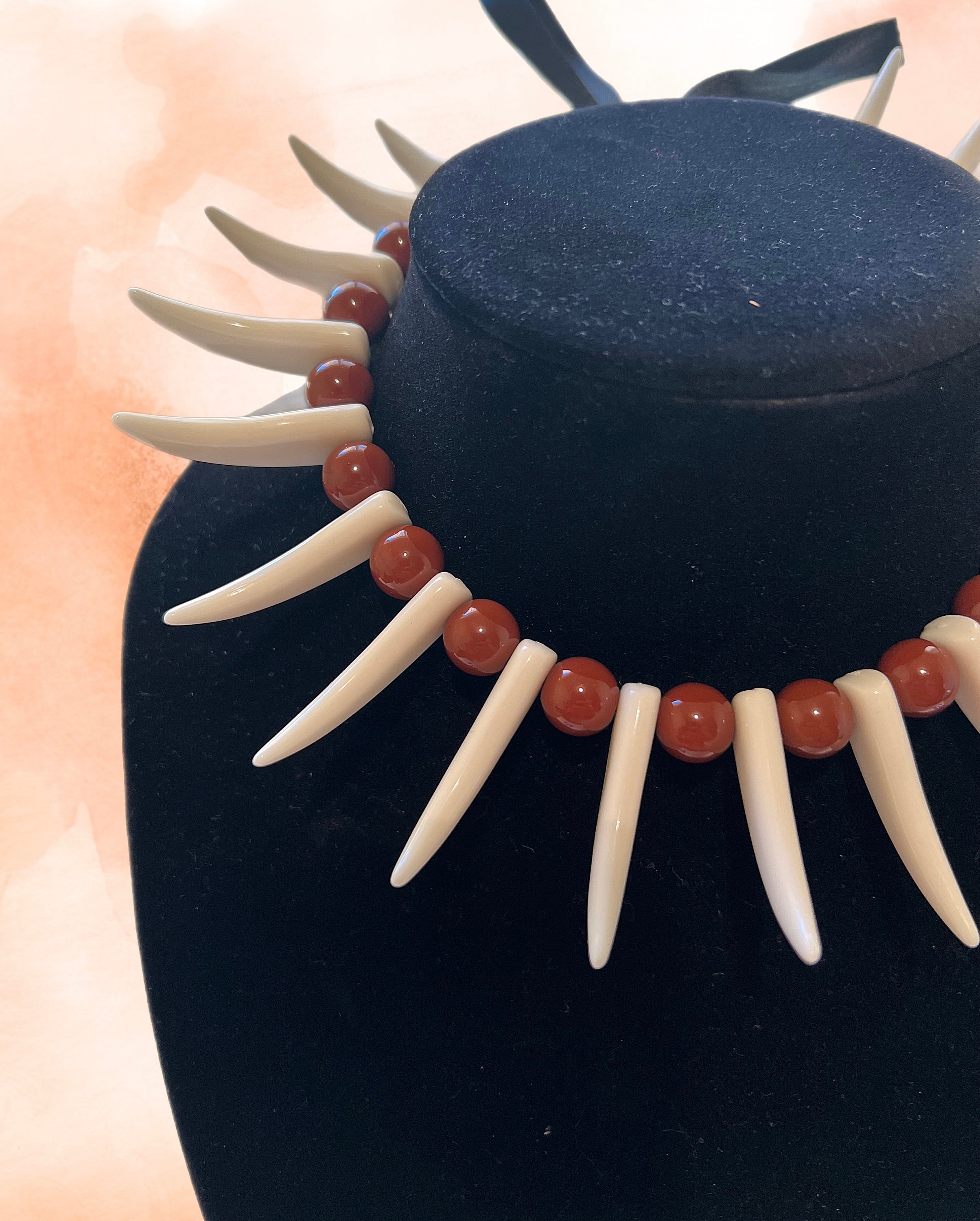 Samoan Necklace Brown Ula Nifo Ula Lei Polynesian Cultural Wear, Hawaii ...