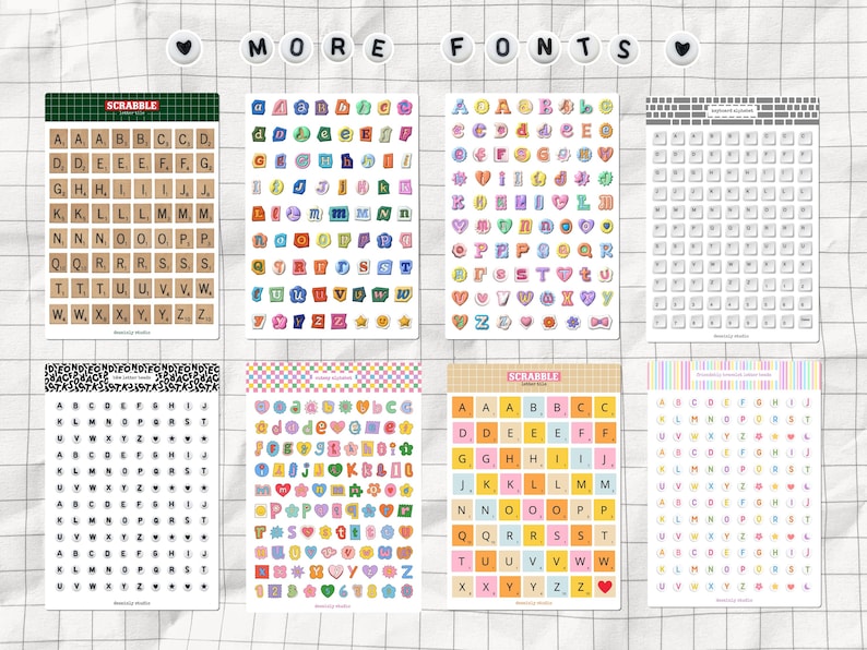 Black Keyboard Alphabet Printable Stickers | Keyboard Caps Letters ...