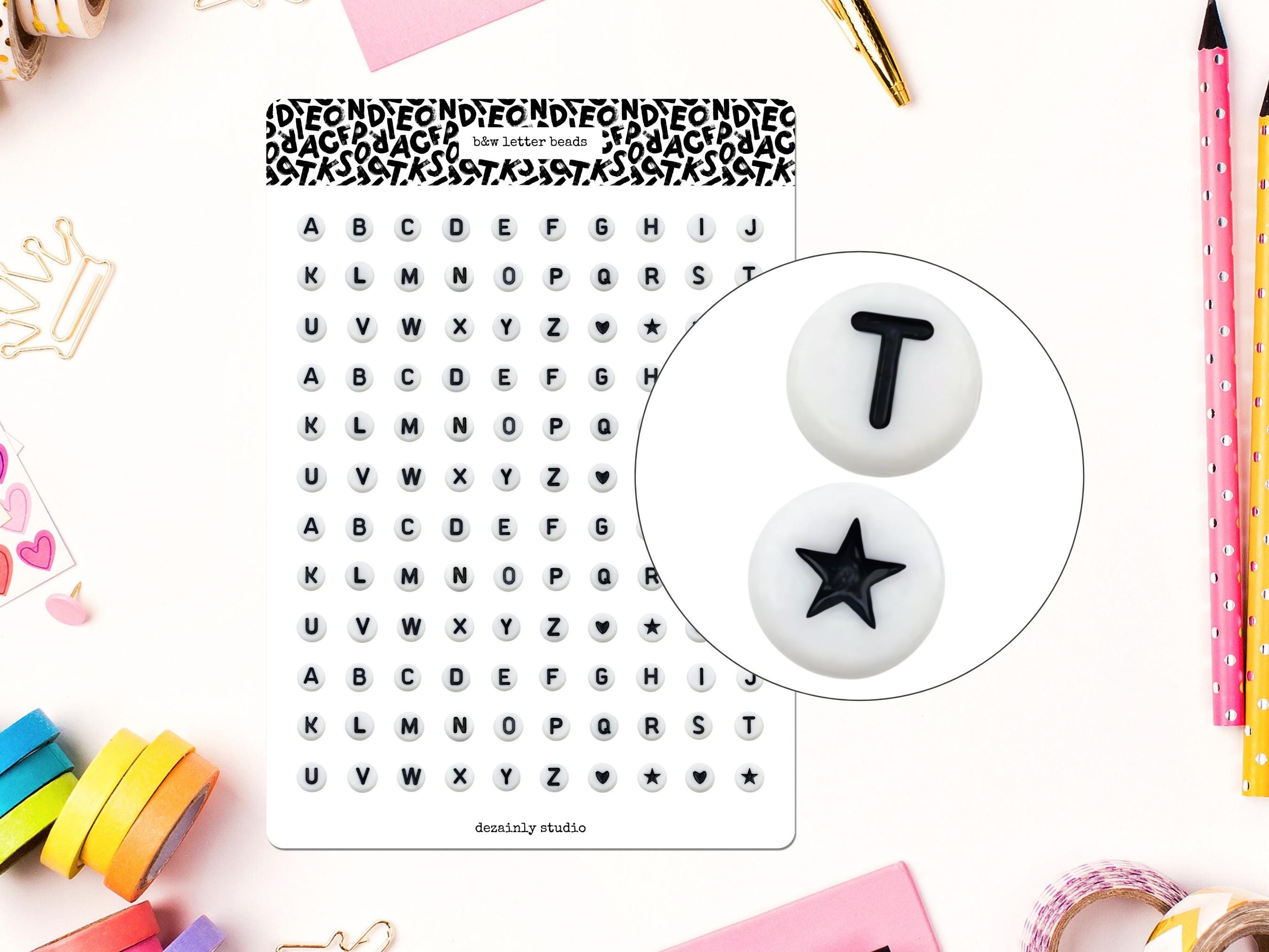 Letter Beads Image Junk Journal Printable Sticker Sheet | Friendship ...