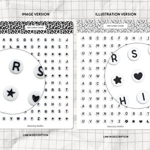 Letter Beads Image Junk Journal Printable Sticker Sheet | Friendship ...
