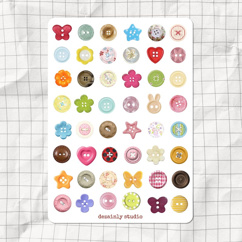 Cute Buttons Pack - Etsy