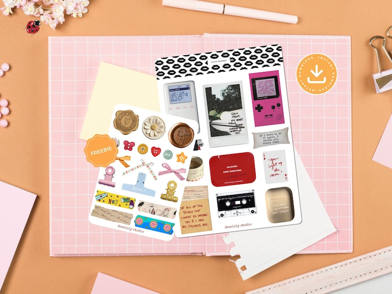 Love Quotes Printable Sticker Sheet | Aesthetic Relationship Junk ...