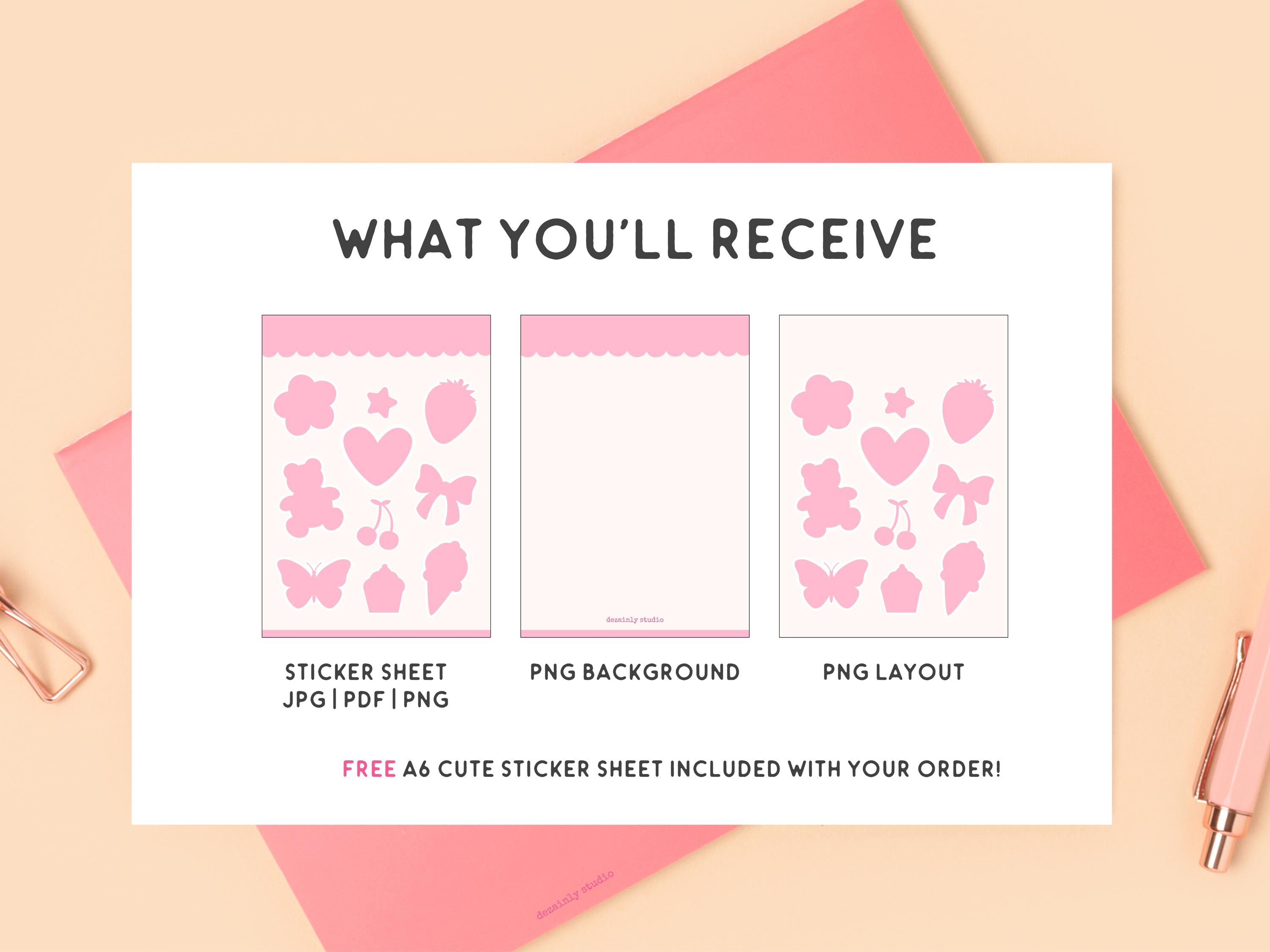 Love Notes Printable Sticker Sheet | Aesthetic Relationship Junk ...