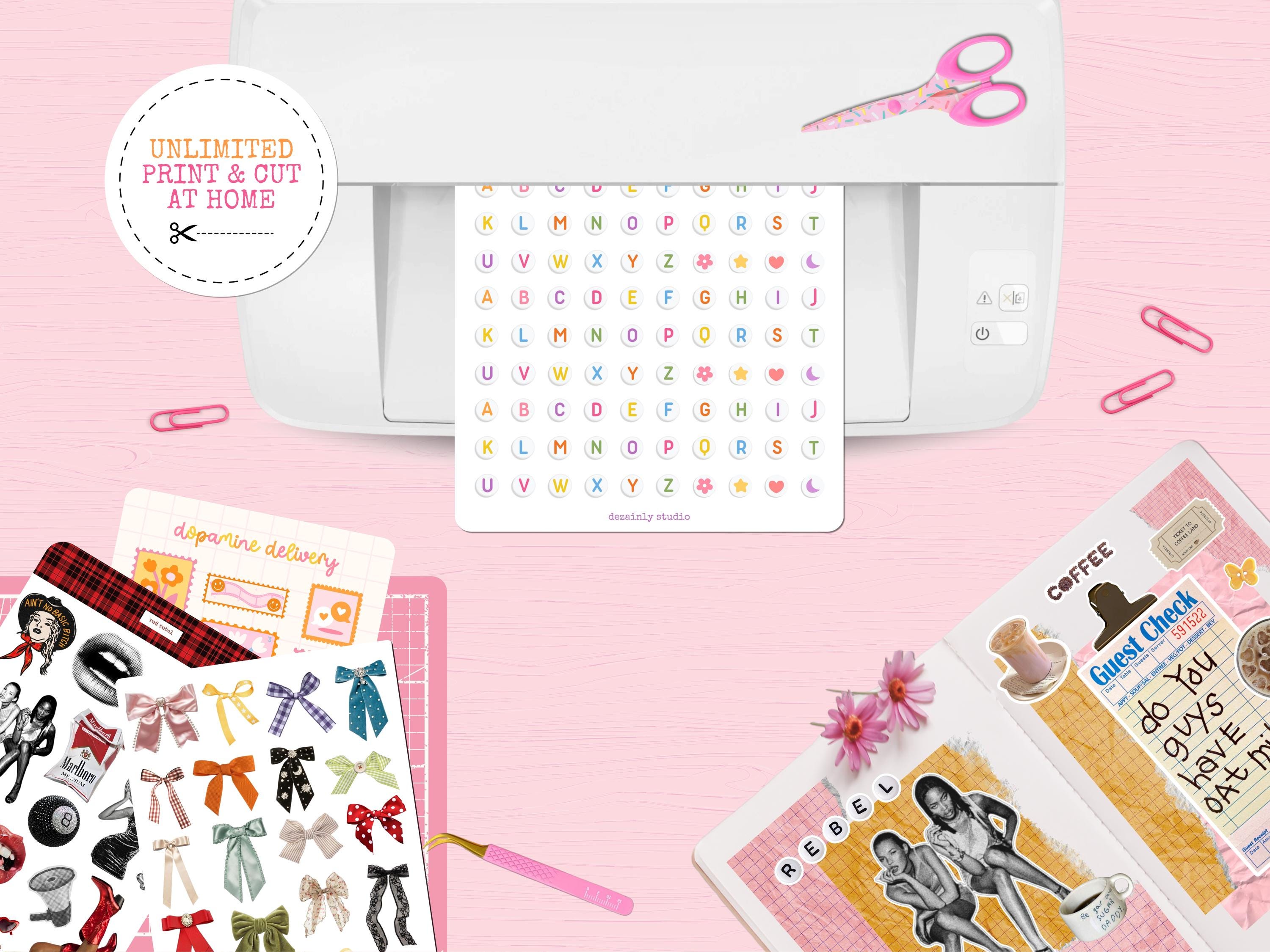 Colored Letter Beads Journal Printable Sticker Sheet Friendship ...