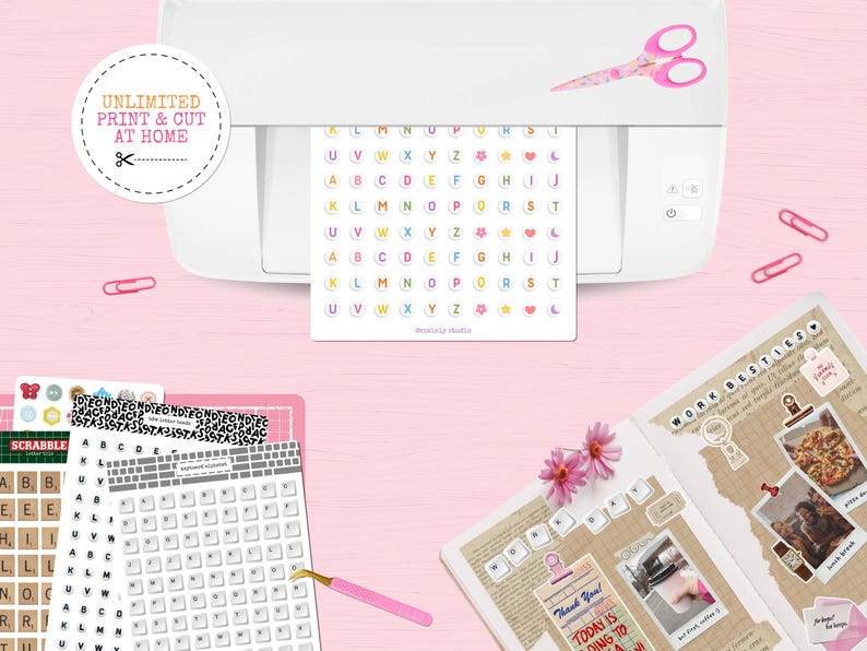 Colored Letter Beads Journal Printable Sticker Sheet | Friendship ...