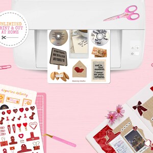 Love Notes Printable Sticker Sheet | Aesthetic Relationship Junk ...