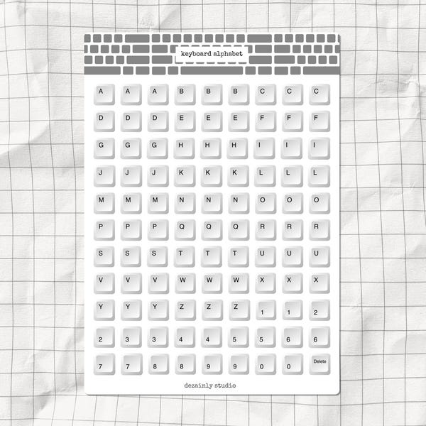 Alphabet Keyboard Stickers - Etsy
