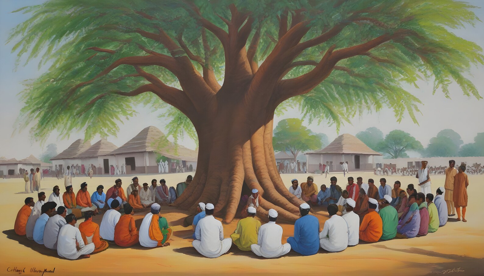 Digital Download Old-era Chaupal Painting - Etsy