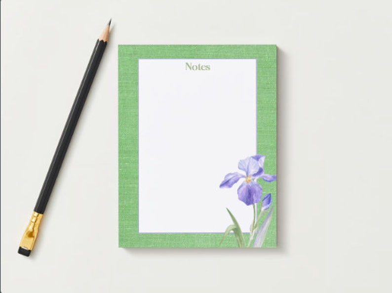 In Full Bloom, Green Desktop Notepad, Gift, Home Decor - Etsy