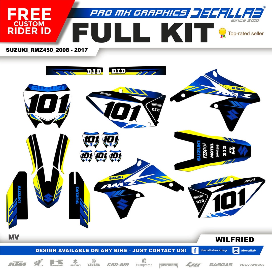 Suzuki RMZ 450 Graphics Kit: Chrome Holographic Decals (2008-2017) - Etsy