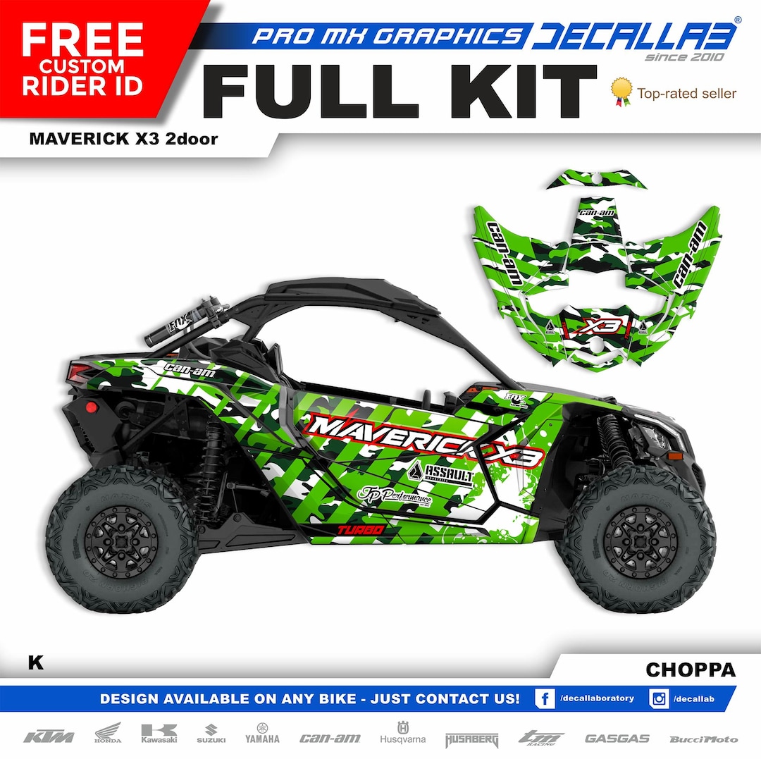 CAN AM Maverick X3 Super Durable Stickers Graphics Set Decals Stickers ...