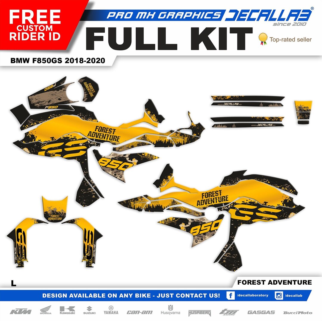 BMW F850GS Graphics Kit: Custom Chrome/holographic Decals - Etsy