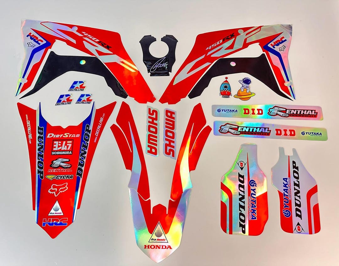 Holographic Honda CRF 450 RX Decals - 2018 Graphics Kit - Etsy