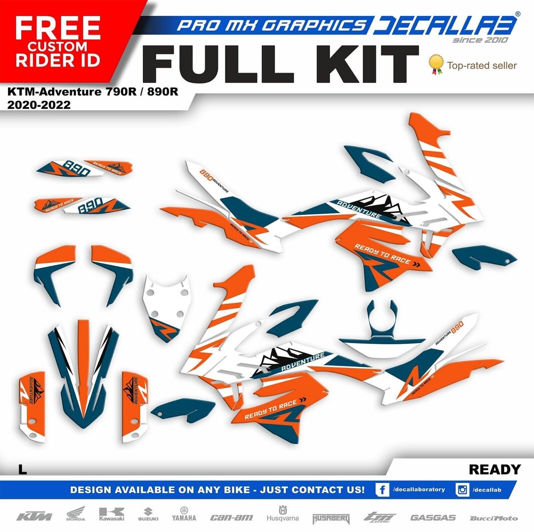 KTM Adventure 790R 890R 2020 2021 2022 White / Chrome / Holographic ...